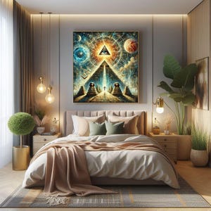 1-222 | All Seeing Eye Art | Mystical Pyramid Art, the Eye of ...