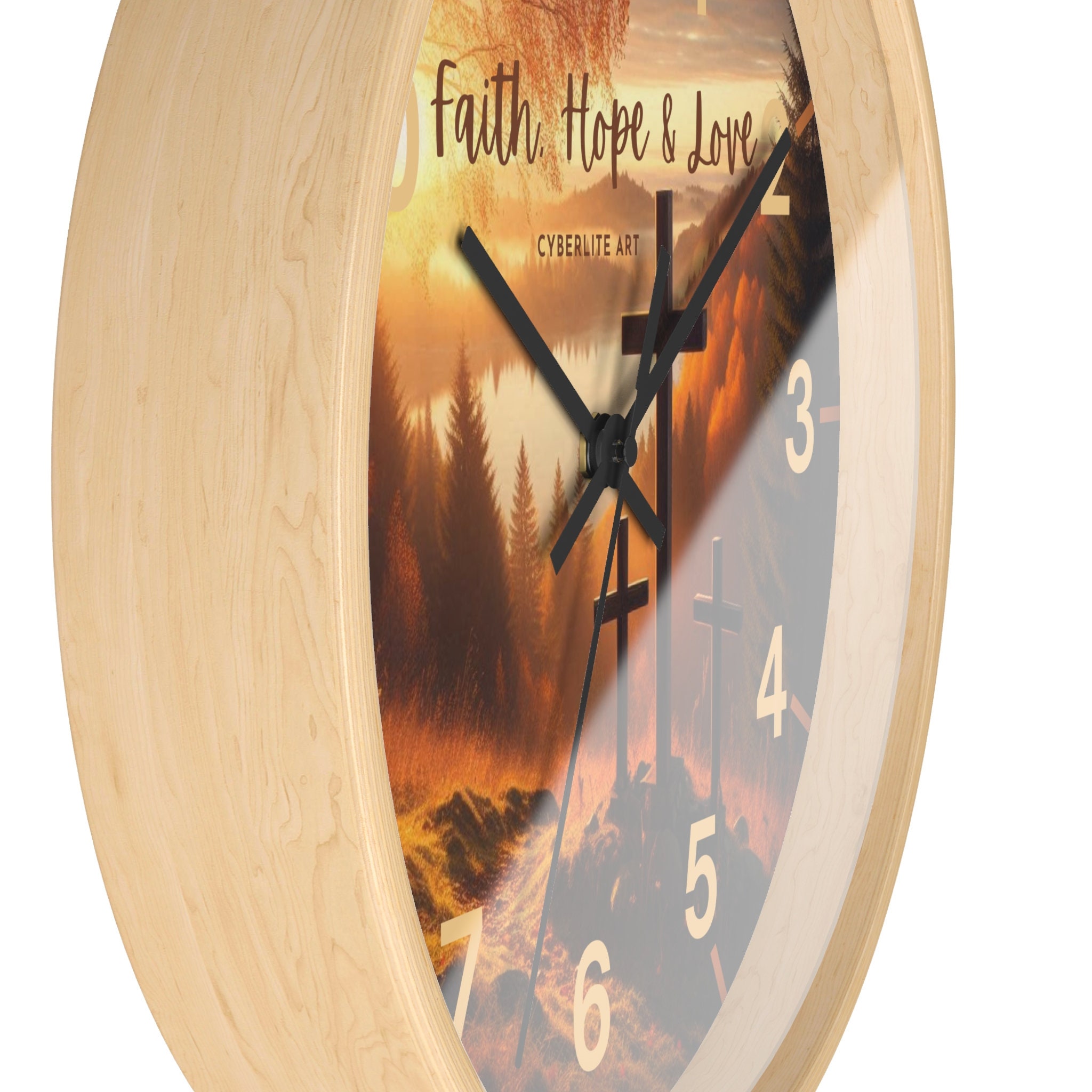 Faith, Hope & Love Wall Clock Print No. 9-113, Autumn Foliage Clock ...