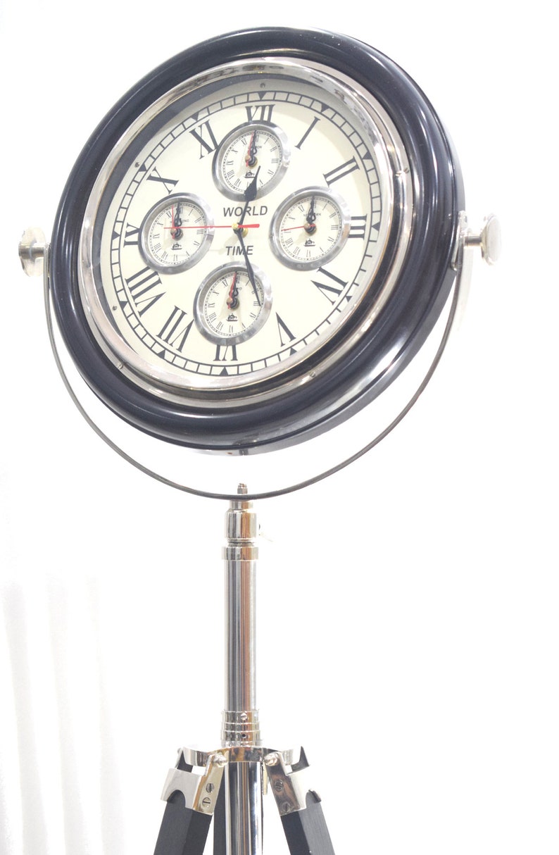 Global Timekeeper , Exquisite World Clock on Tripod Stand, Tripod Floor World Timer Clock , Art ...