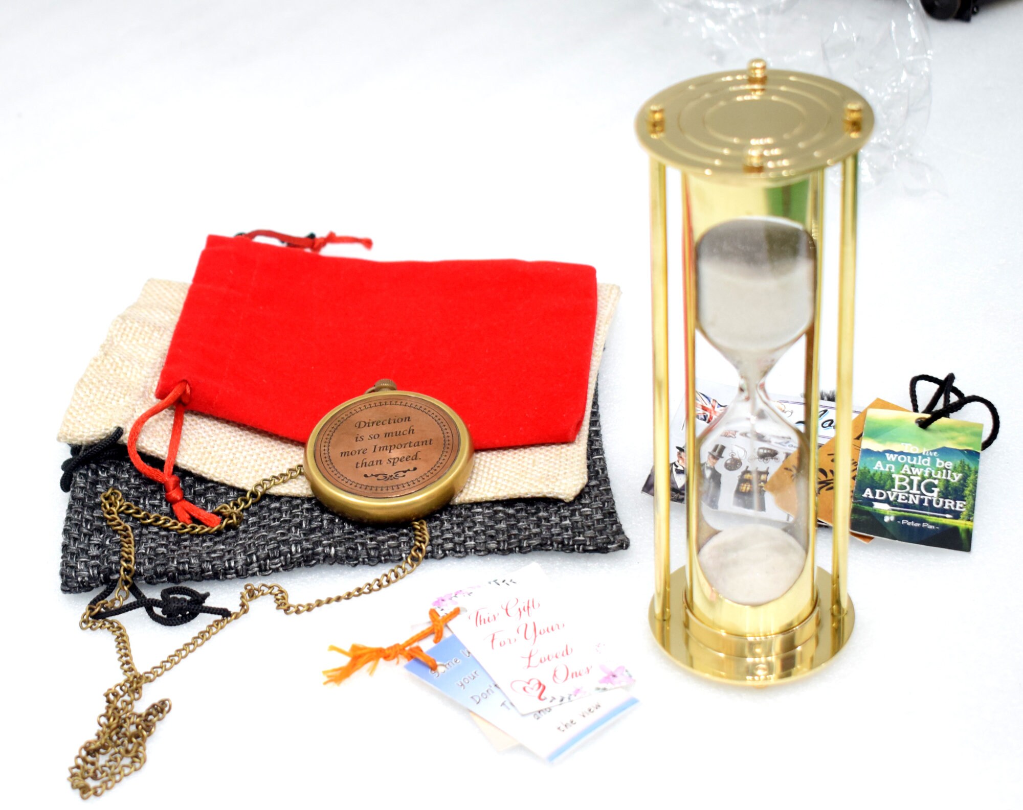 Brass Sand-timer, Nautical Handmade Sand-timer, Vintage Style Hourglass ...