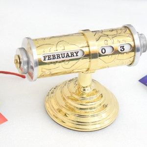 BRASS PERPETUAL CALENDAR , Handmade Engraved Calendar, Table Top ...