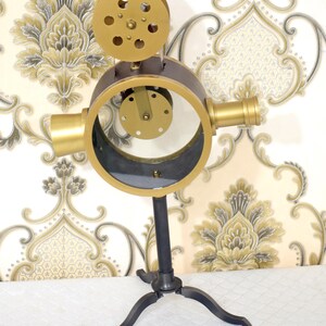 Vintage Mid Century Movie Projector Replica With Round Glass on Brass ...