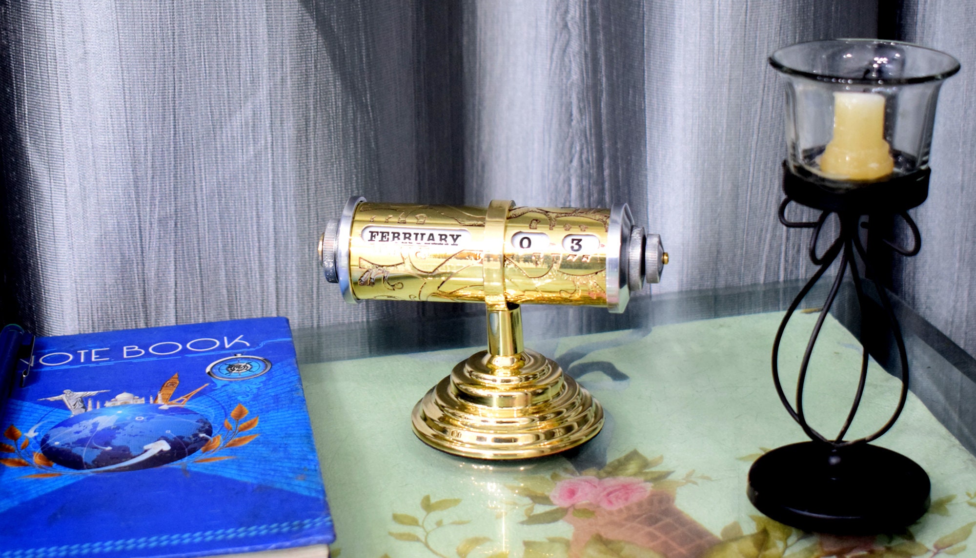 BRASS PERPETUAL CALENDAR , Handmade Engraved Calendar, Table Top ...