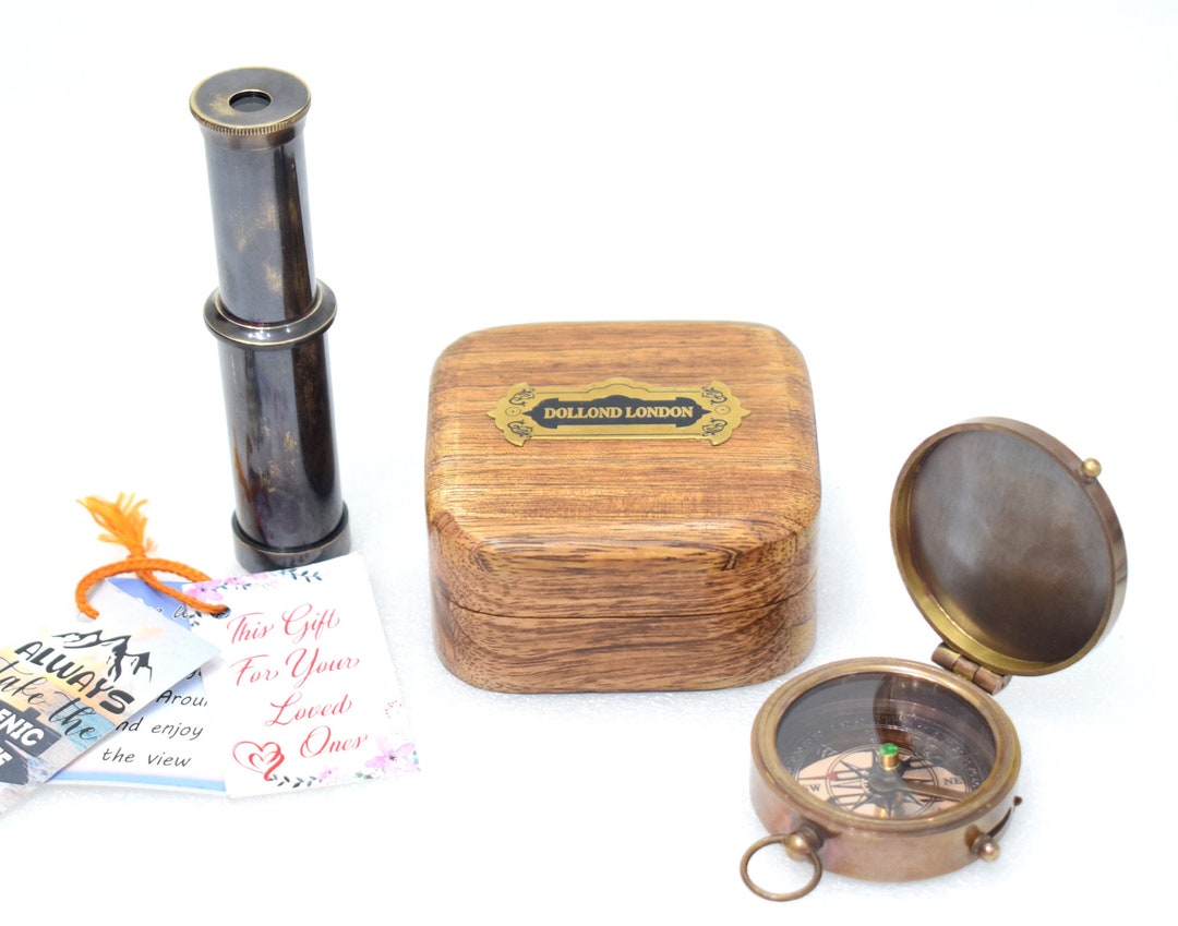 Antique Brass Compass, Timeless Navigation in a Classic Box , 100 Year ...