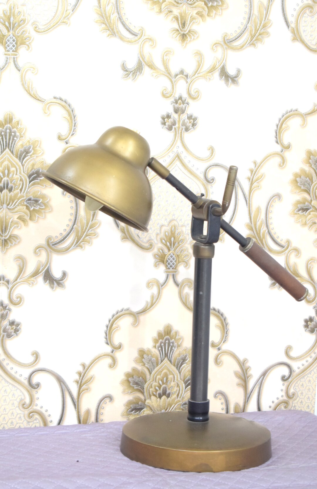 Vintage Inspired Table Lamp, Antique Reproduction Brass Table Lamp ...