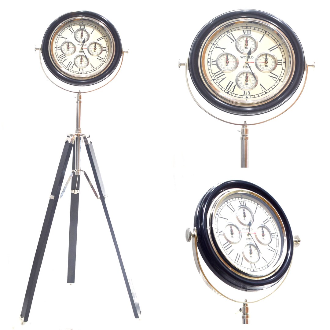 Global Timekeeper , Exquisite World Clock on Tripod Stand, Tripod Floor ...