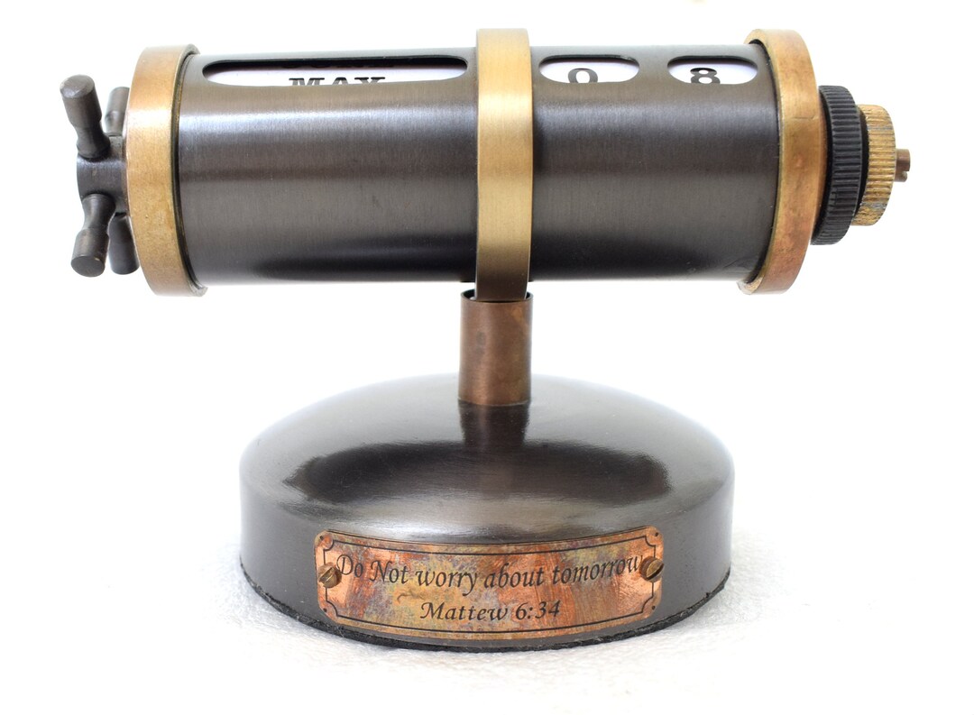 Handcrafted Brass Working Date and Month Calendar Perpetual - Etsy