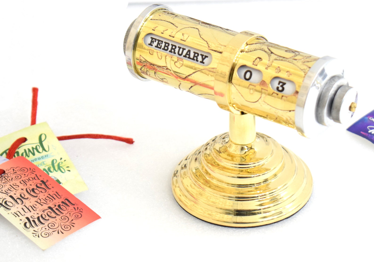 BRASS PERPETUAL CALENDAR , Handmade Engraved Calendar, Table Top ...