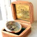 Brass Engraved Compass With Leather Cover, Brass Directional Compass ...