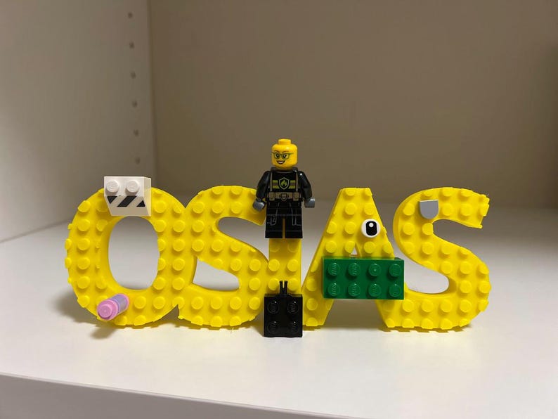3D Printed Name Block With Lego-compatible Surface – Custom Decor - Etsy