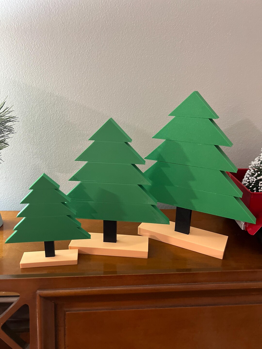 3-piece 3D Printed Christmas Tree Set – Modern Holiday Decor - Etsy