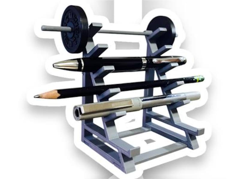 Mini Strength: 3d-printed Weight Rack Pen Holder - Etsy