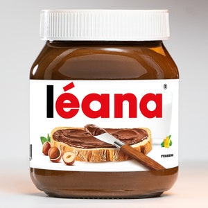 Set of 2 PREMIUM Nutella Stickers With Personalized First Name - High ...