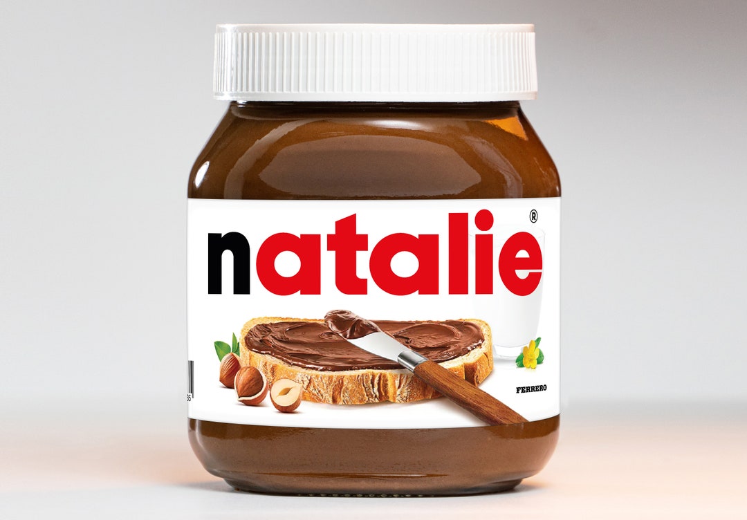Set of 2 PREMIUM Nutella Stickers With Personalized First Name - High ...