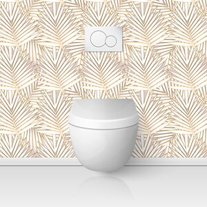 Self-adhesive WC Splashback Wall Sticker Leaves - Etsy