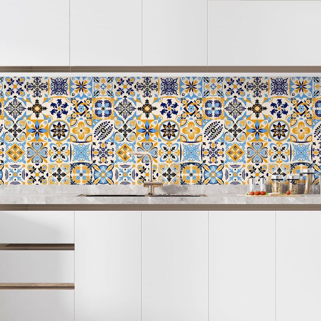Self-adhesive Kitchen Splashback Wall Sticker Cement Tile Effect - Etsy