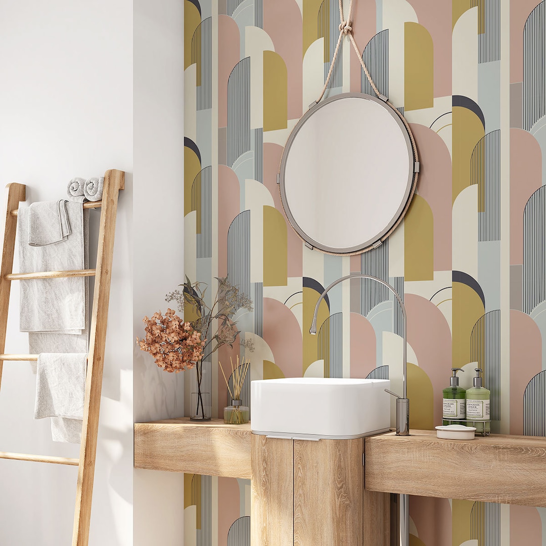 Self-adhesive Wall Sticker Adhesive Bathroom Splashback Arches Design ...