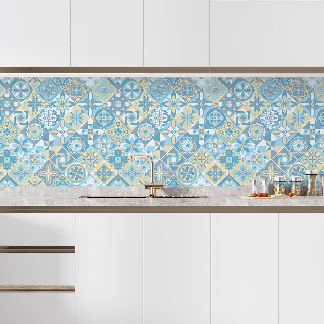 Self-adhesive Kitchen Splashback Wall Sticker Cement Tile Effect - Etsy