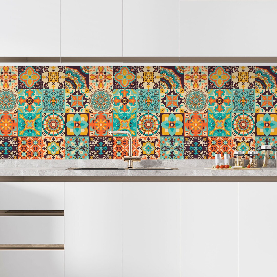 Self-adhesive Kitchen Splashback Wall Sticker Cement Tile Effect - Etsy