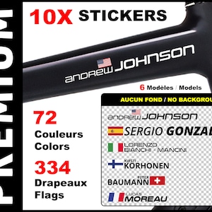 10 Personalized Name and Surname Stickers - Adhesive Stickers Decal ...