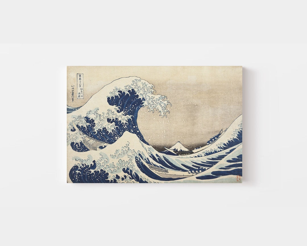 The Great Wave by Hokusai, Japanese Art, Canvas Print, Indoor Wall ...