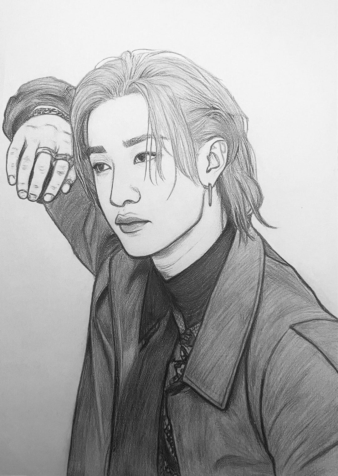 Stray Kids Bang Chan Drawing - Etsy