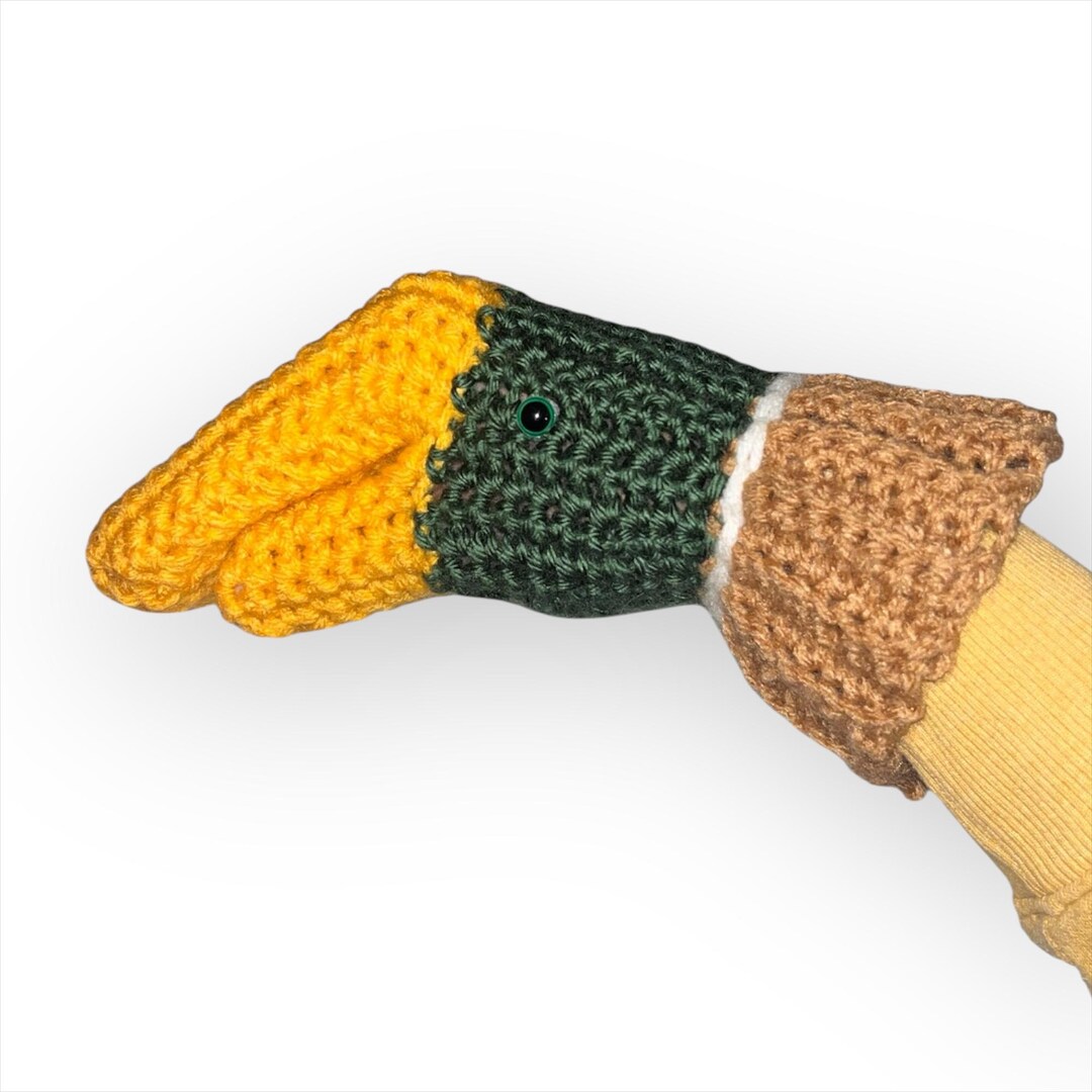 Handmade Silly Duck Mittens Funny Mallard Inspired Winter Gloves Quirky ...