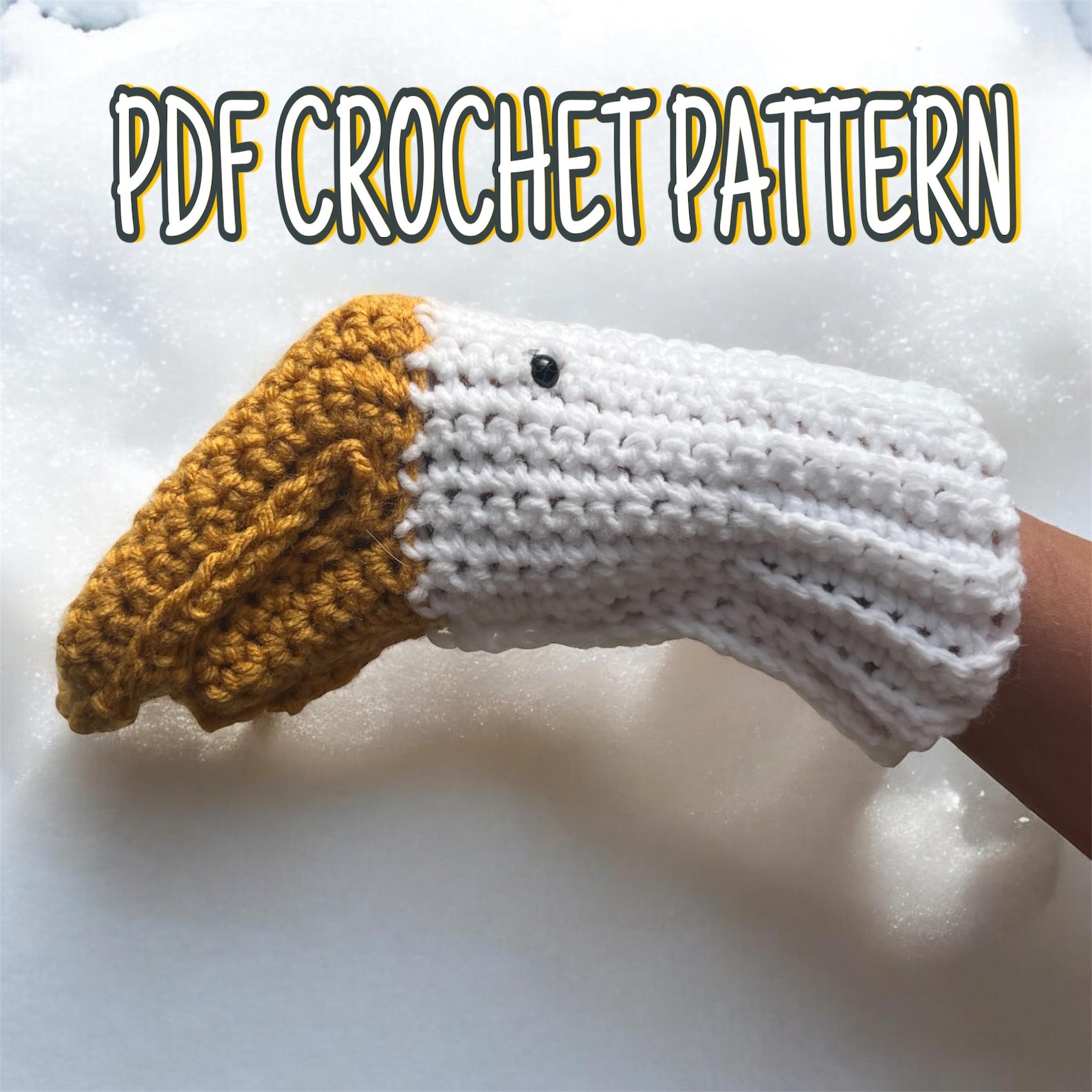 PATTERN Silly Goose Mittens Crochet Novelty Beginner Friendly Goose ...