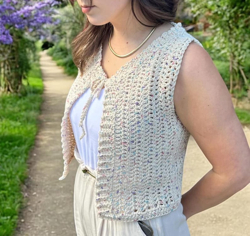 Crochet Vest Pattern | Vintage-inspired Top With Ties (PDF Pattern) - Etsy