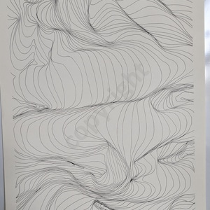 Zen-wave, Flowing, Continuous Line, Pen Drawing - Etsy
