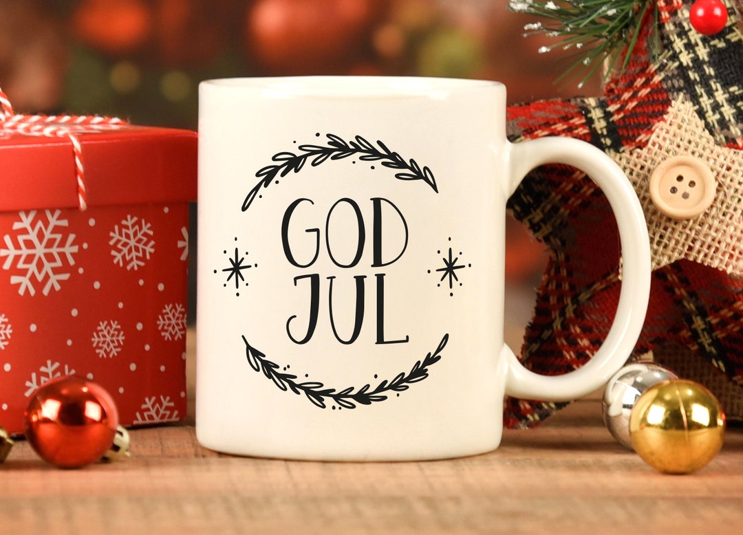 Christmas SVG, Scandinavian Christmas Svg, God Jul Svg, Christmas Cards ...