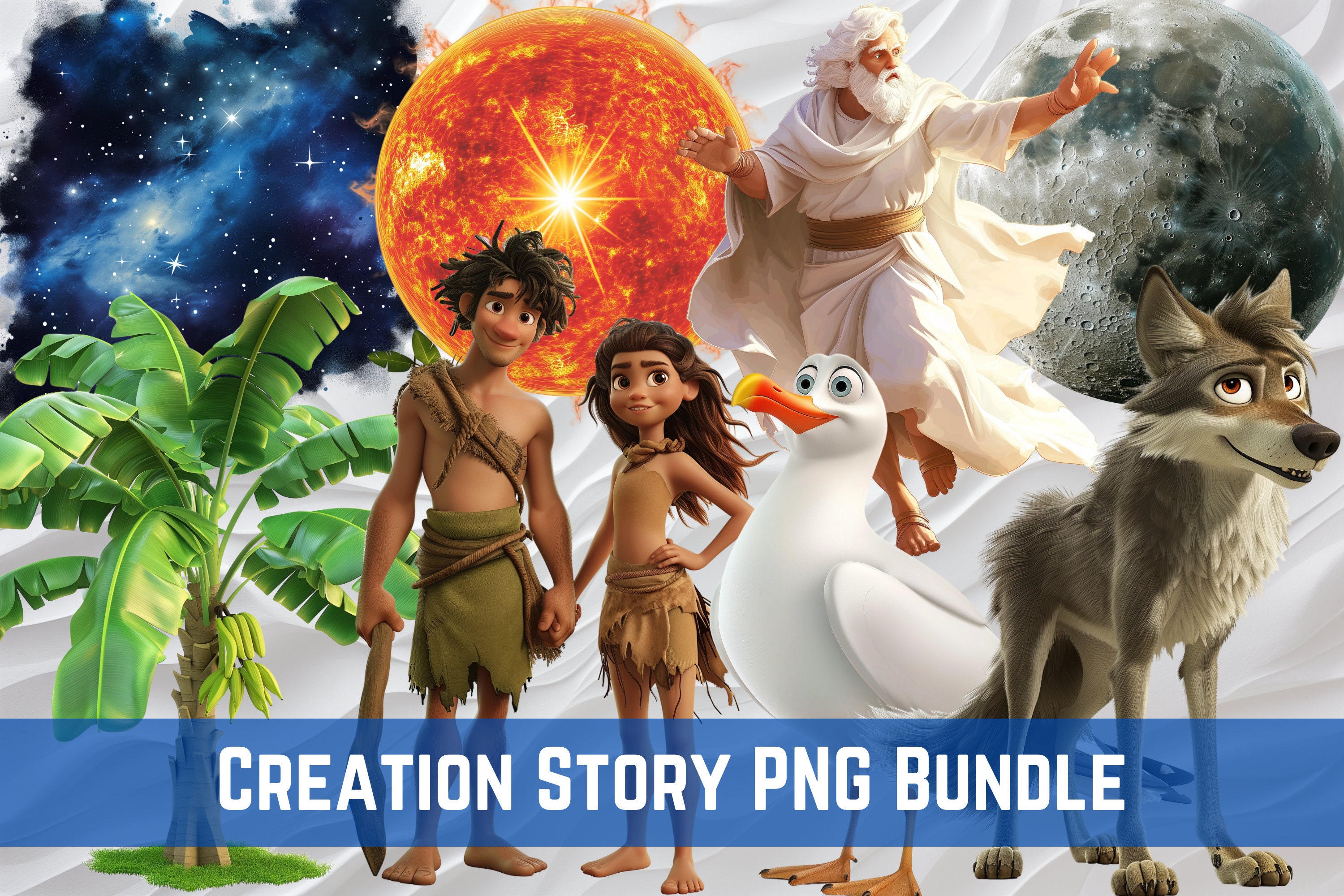 Creation Story PNG Bundle Bible Clipart, Instant Download - Etsy