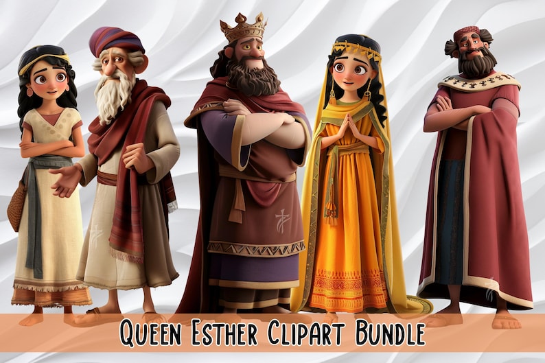 Queen Esther Clipart Bundle | Digital Download | Biblical Illustrations ...
