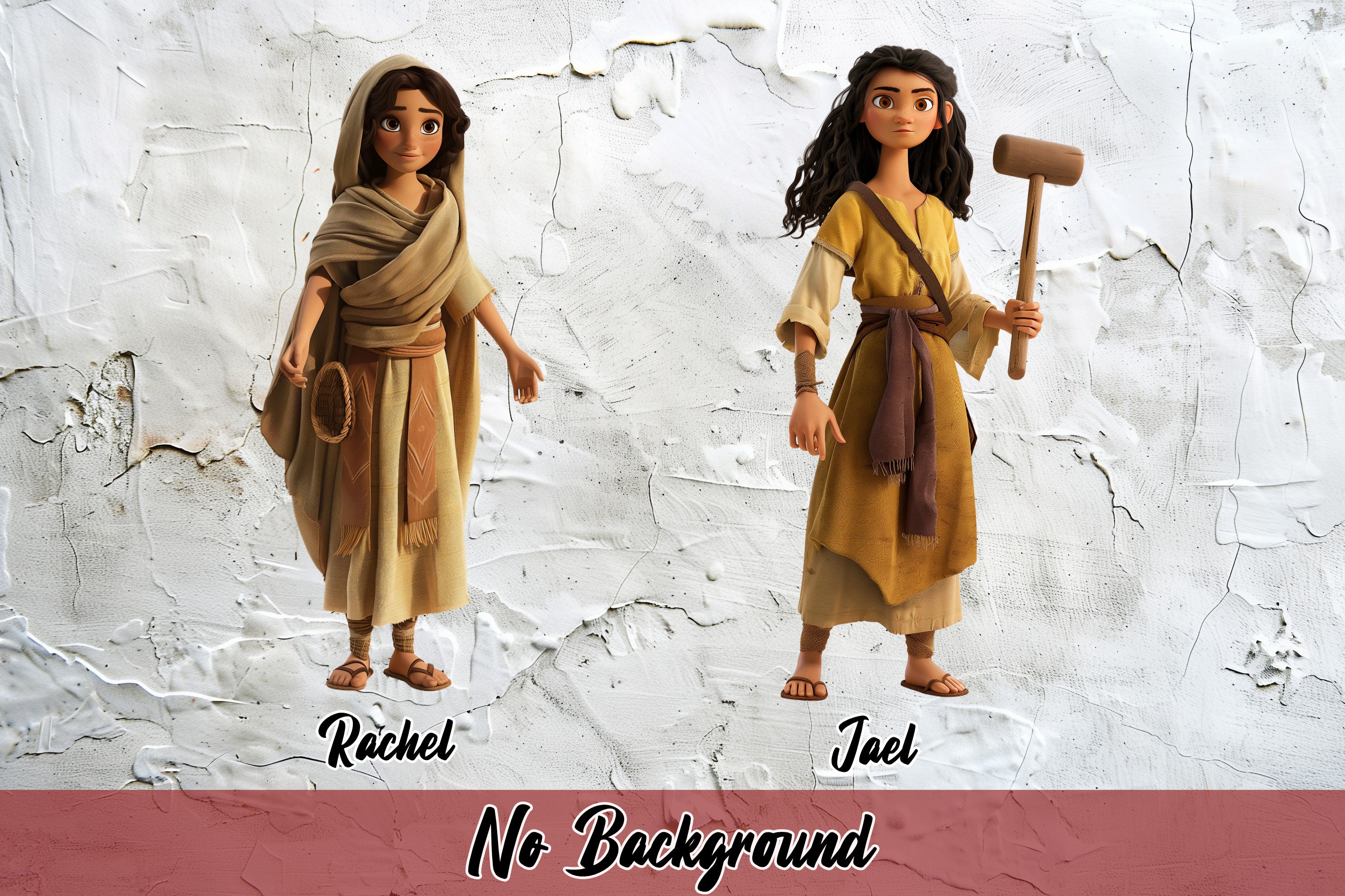 Women of the Bible Clipart Bundle Part 2, Cartoon Images, Bible Stories ...