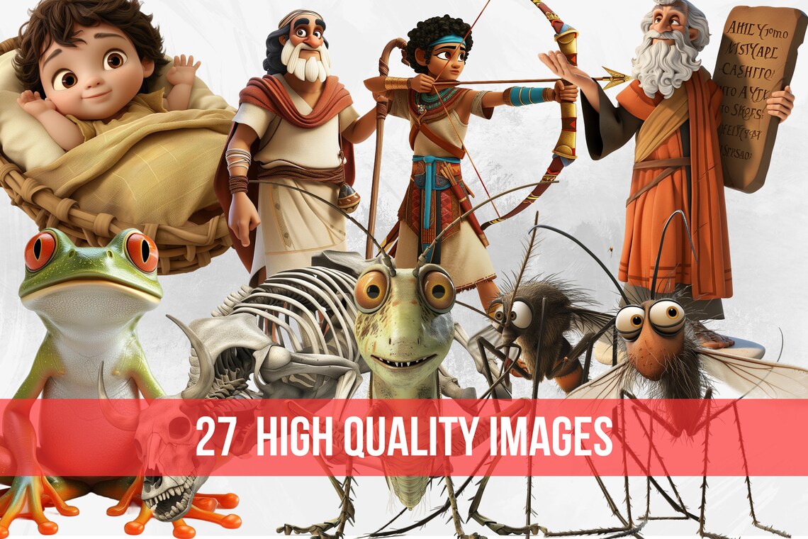 Moses and the Israelites PNG Bundle, Bible Stories, Instant Download - Etsy