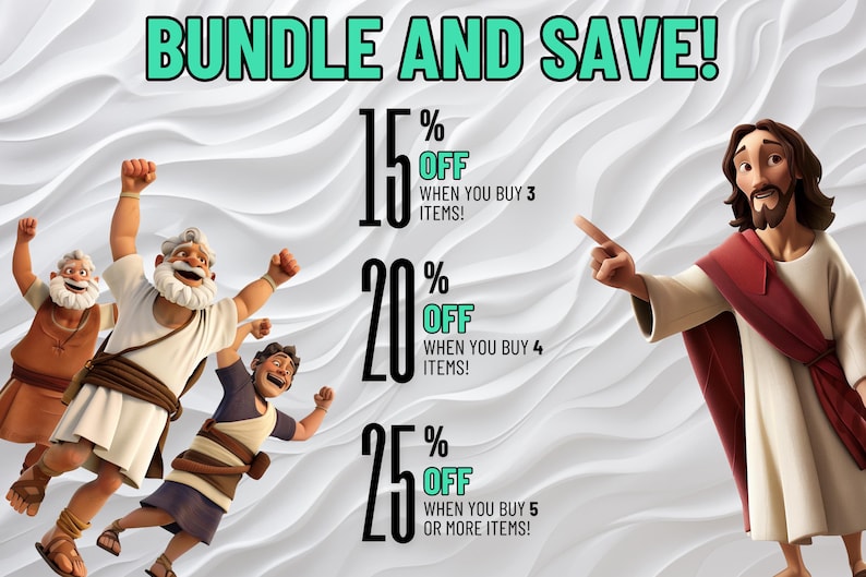 Old Testament Clipart Bundle Part 1, Cartoon Images, Bible Stories ...