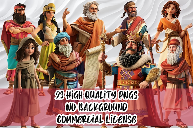 Old Testament Clipart Bundle Part 2, Cartoon Images, Bible Stories ...