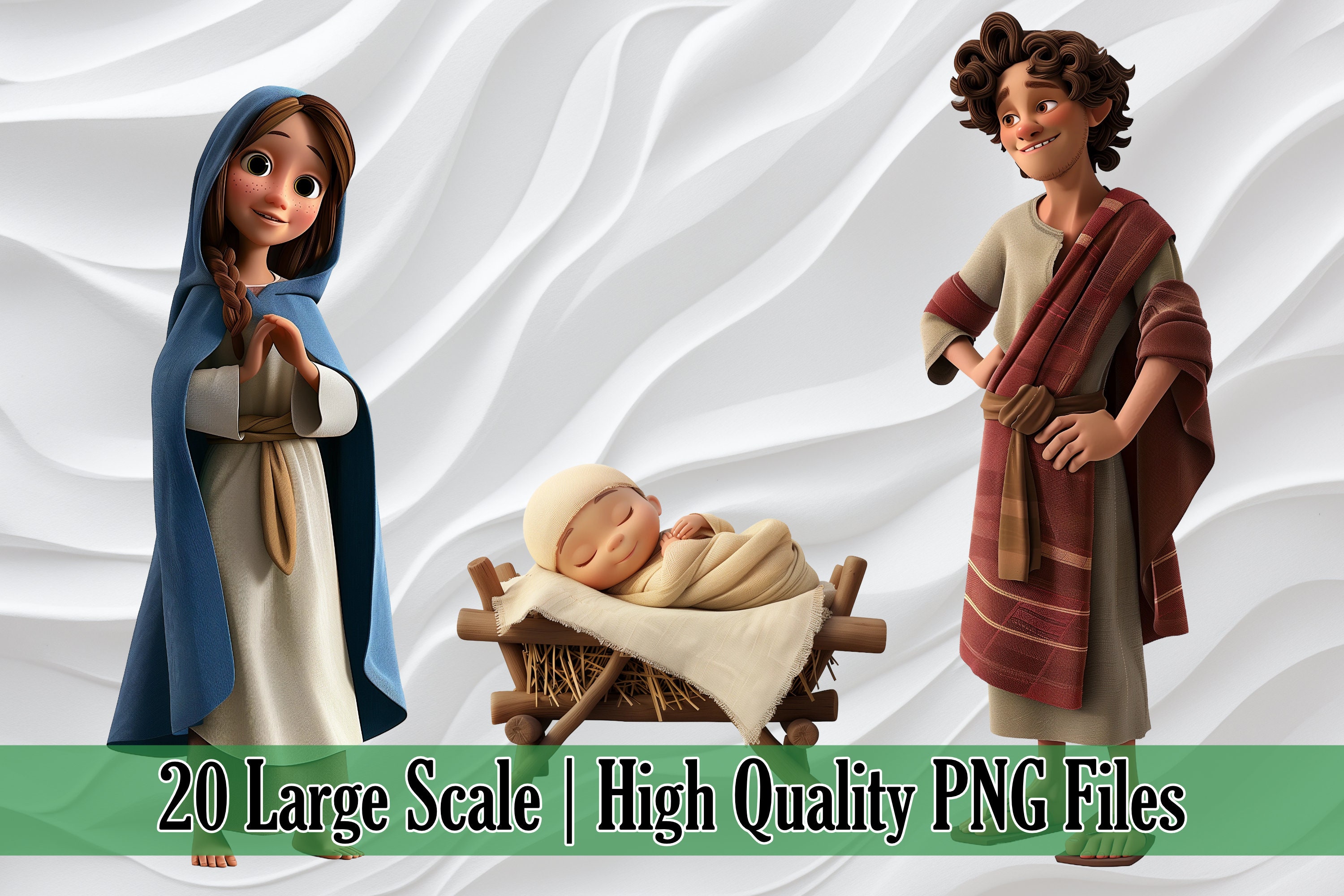 The Nativity Christmas Clipart Bundle, Printables, Biblical Clipart ...