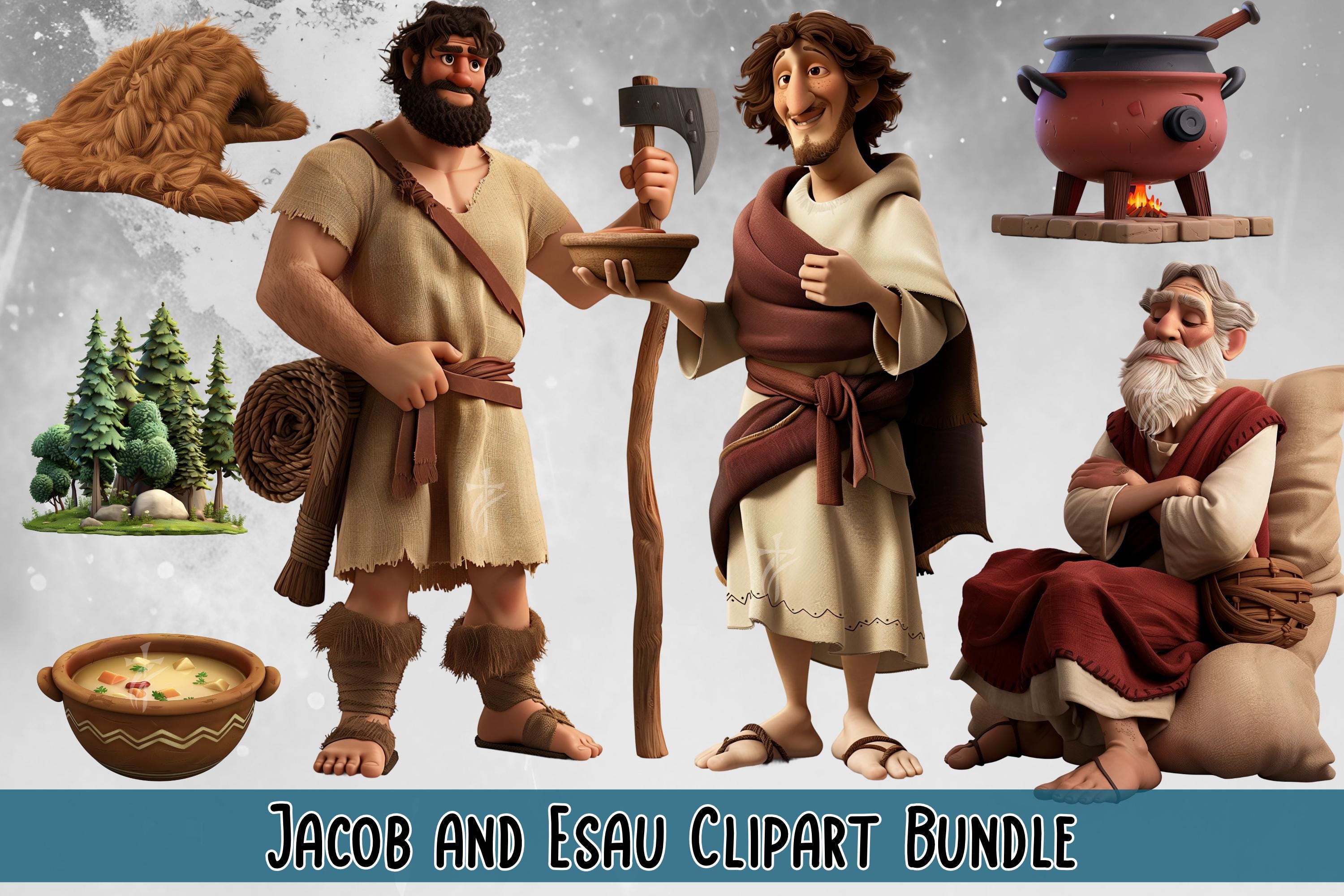 Jacob and Esau Clipart Bundle | Digital Download | Biblical ...