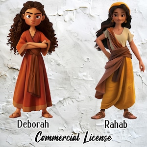 Women of the Bible Clipart Bundle - Part 1, Cartoon Images, Bible ...