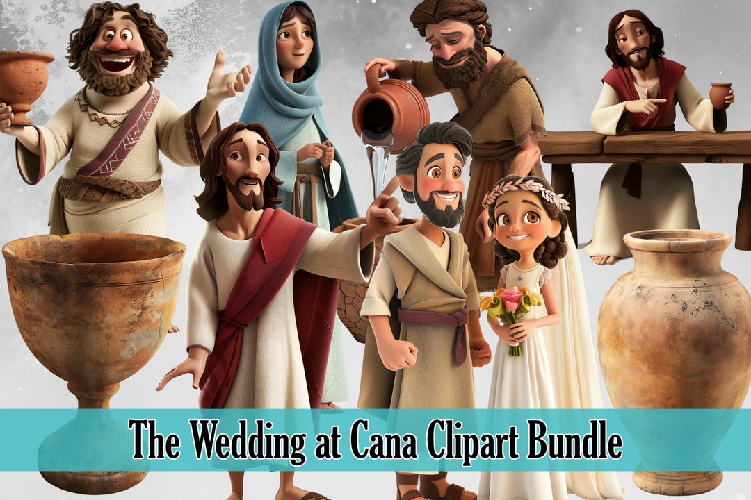 The Wedding at Cana Clipart Bundle, Instant Download, New Testament ...