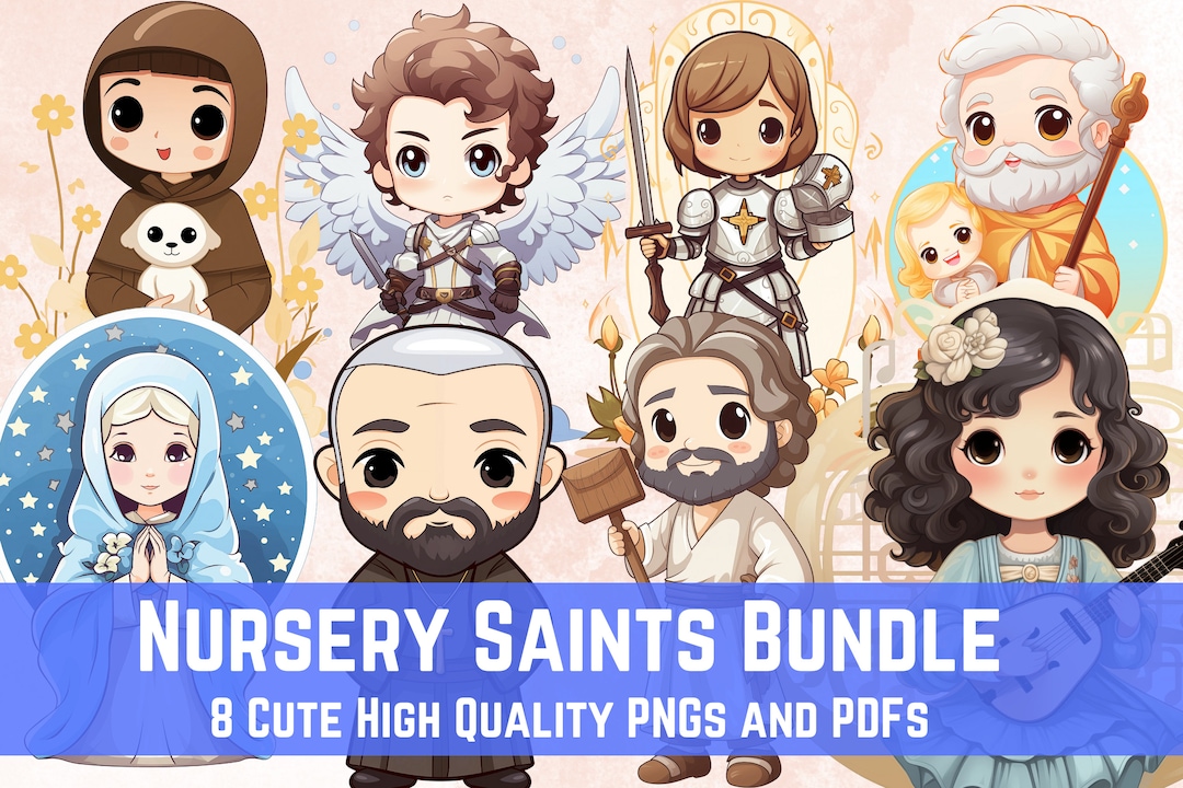 Nursery Saints Wall Art Children's Wall Art Catholic, Instant Download ...