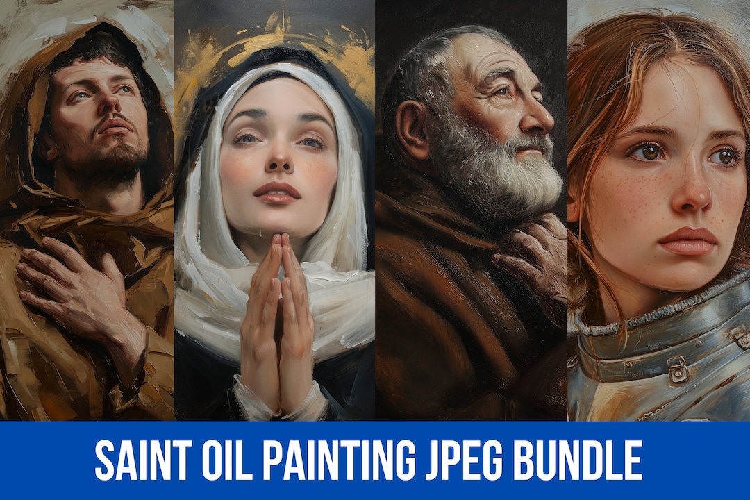 Saint Oil Painting JPEG Bundle - Part 1 - Instant Download - Etsy