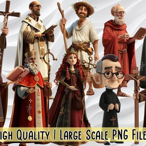 Cartoon Saint Clipart Bundle Part 3 | Digital Download | Fun and ...