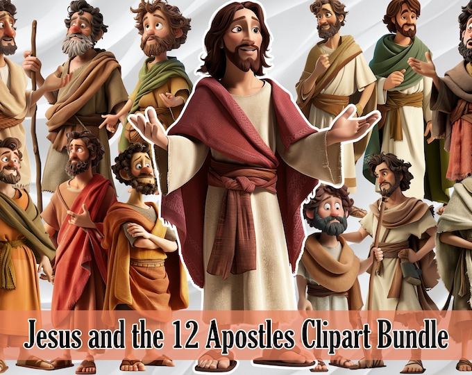 Jesus and 12 Disciples Clip Art 12 Disciples Bible Based Bible ...