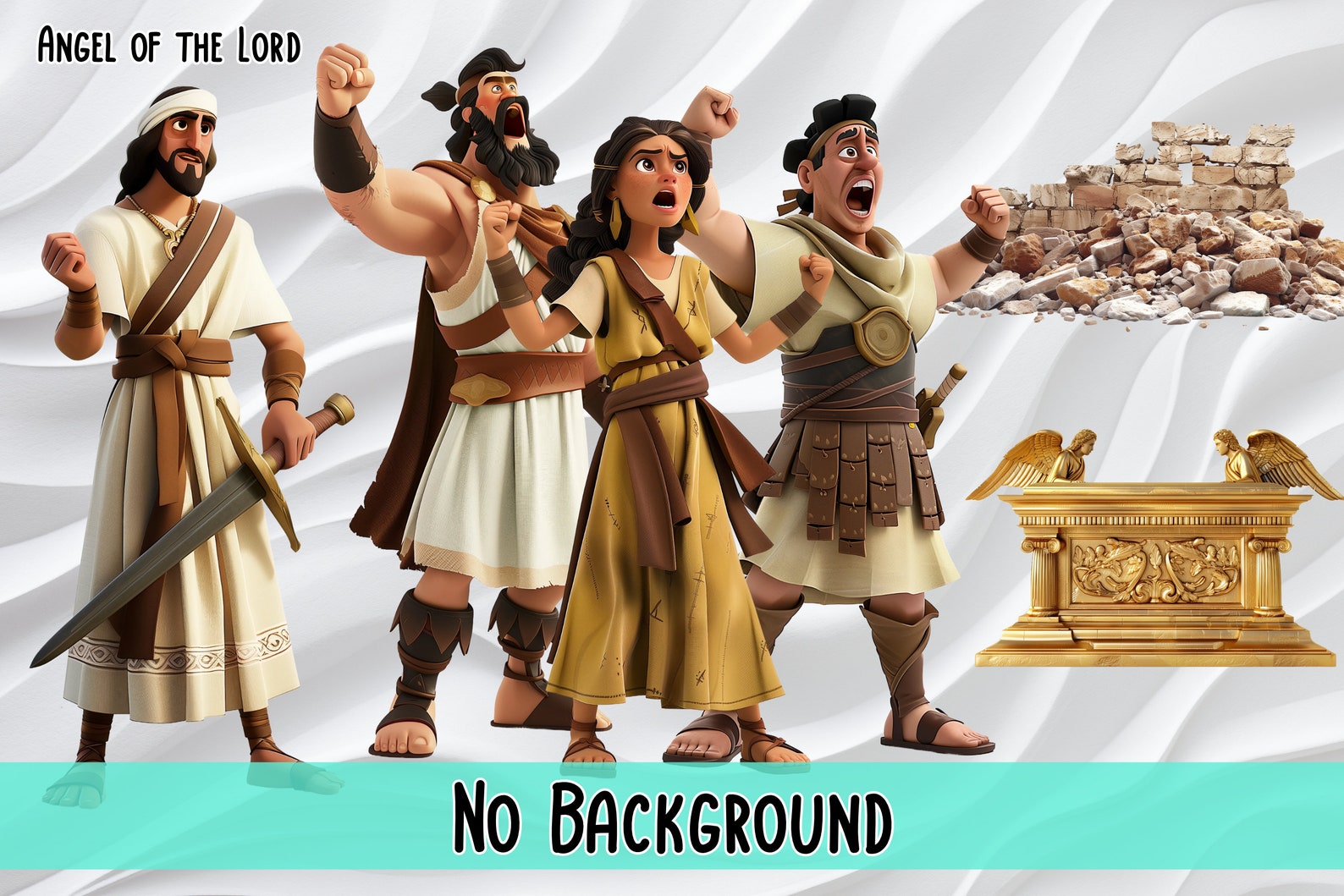 Joshua and Jericho Clipart Bundle, Bible Stories, Instant Download ...