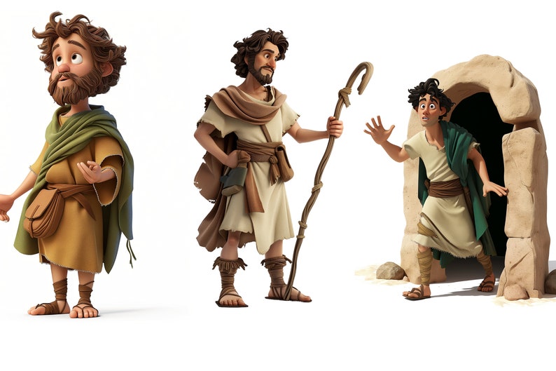 New Testament PNG Bundle Part 1, Biblical Clipart, Bible Characters ...