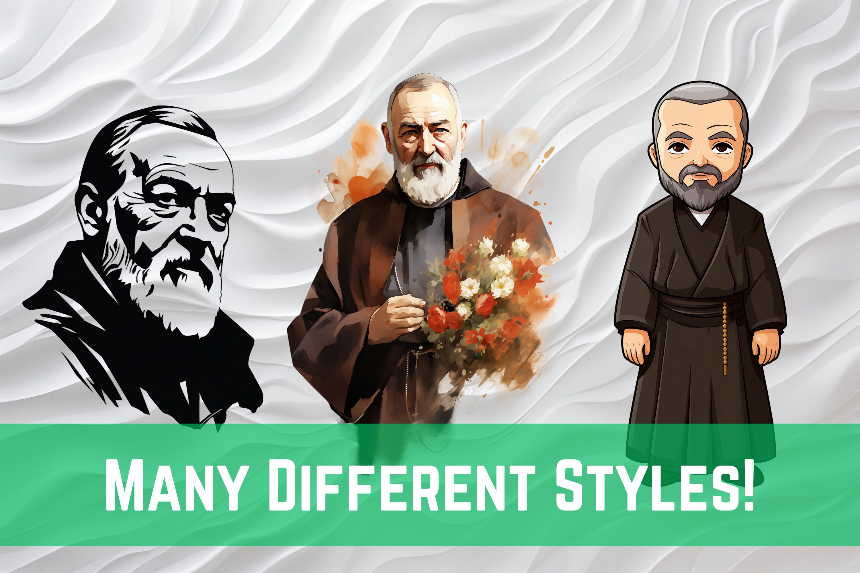 Saint Padre Pio Clipart Bundle, Instant Download - Etsy