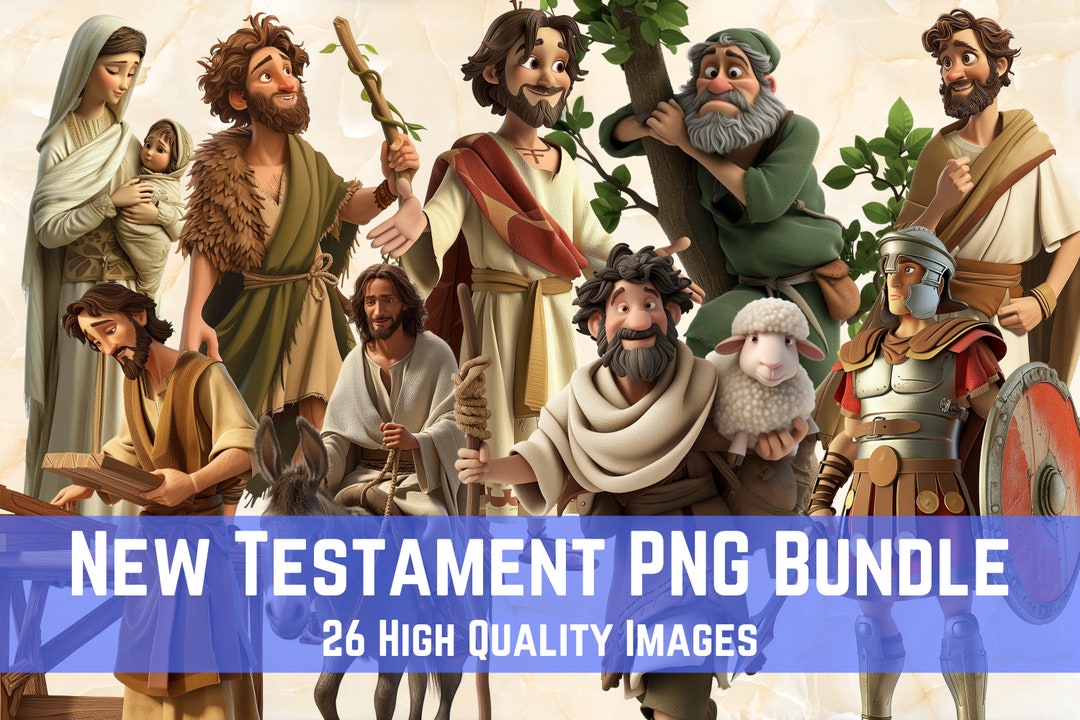 New Testament PNG Bundle Part 1, Biblical Clipart, Bible Characters ...