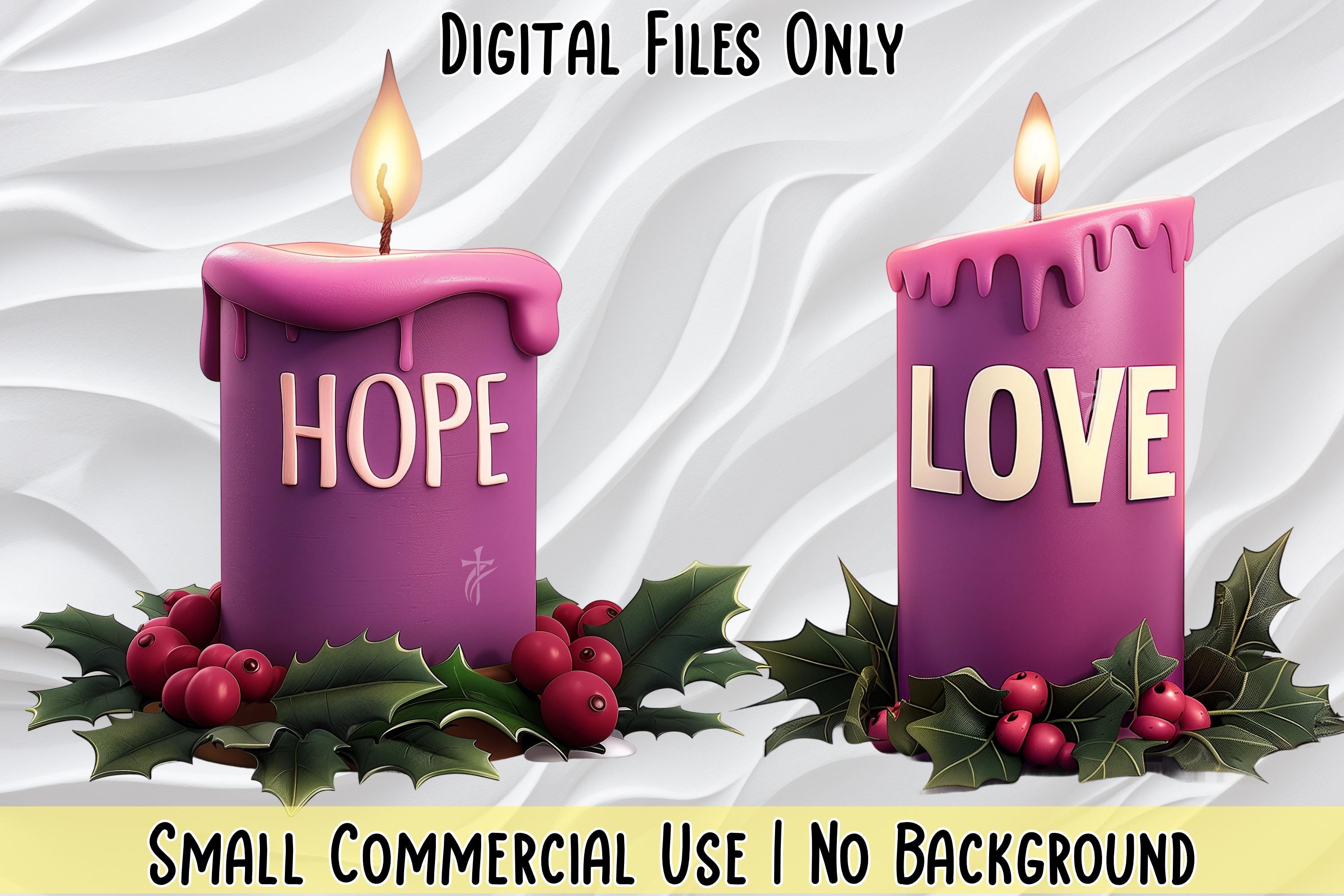 Advent Candles Clipart Bundle | Digital Download | Religious Christmas ...
